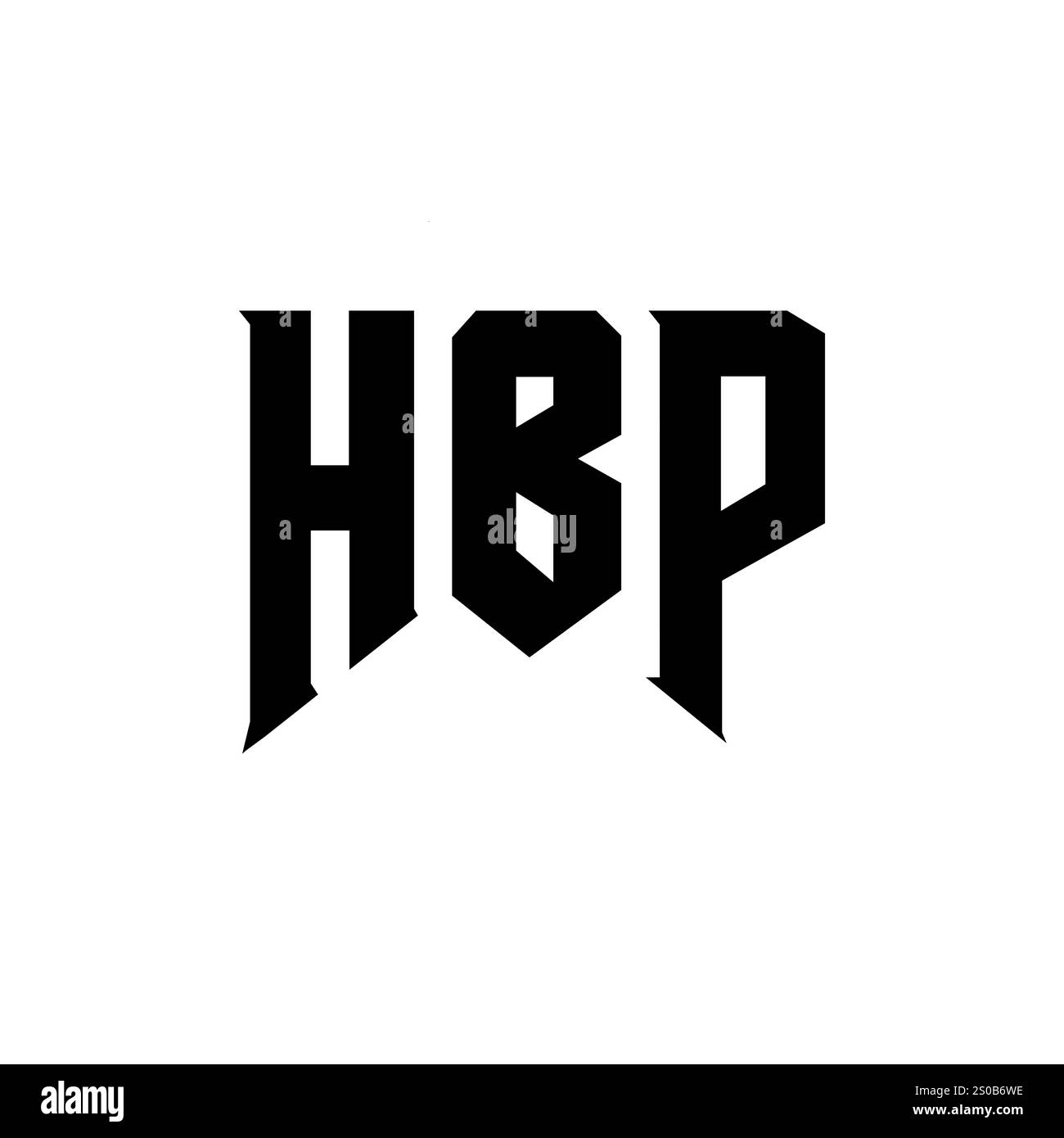 HBP letter logo design for technology company. HBP logo design black ...