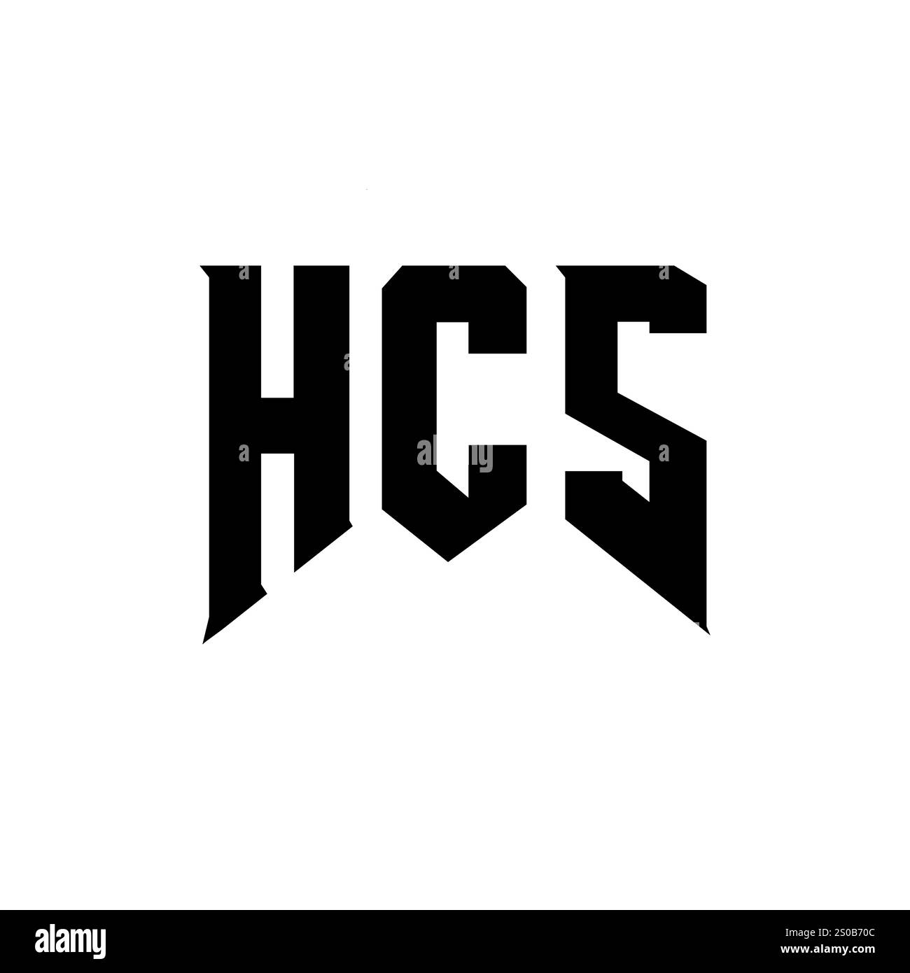 HCS letter logo design for technology company. HCS logo design black and white color combination ...