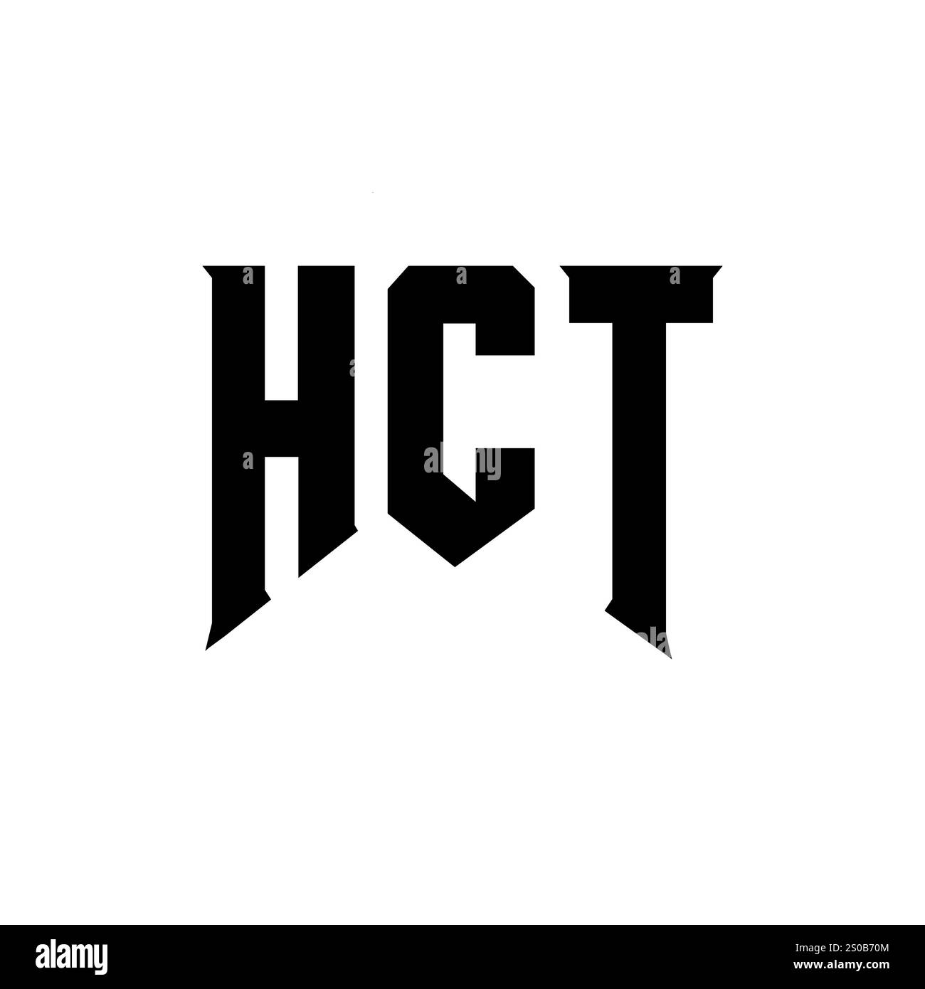 HCT letter logo design for technology company. HCT logo design black and white color combination ...