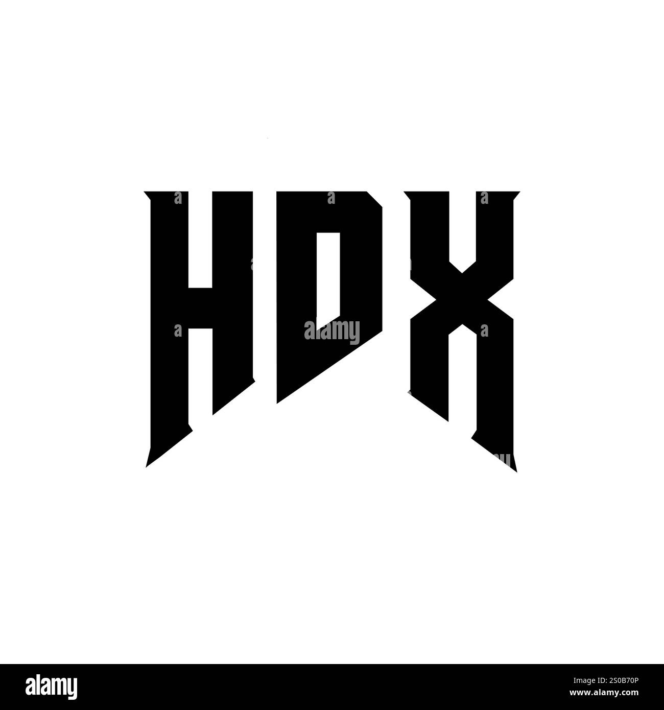 HDX letter logo design for technology company. HDX logo design black ...