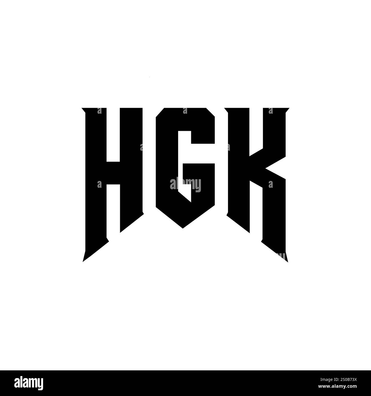 HGK letter logo design for technology company. HGK logo design black ...