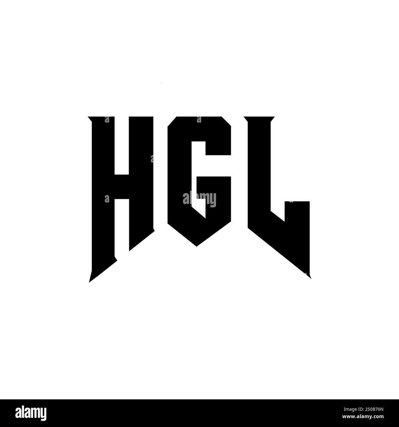 HGL letter logo design for technology company. HGL logo design black and white color combination ...