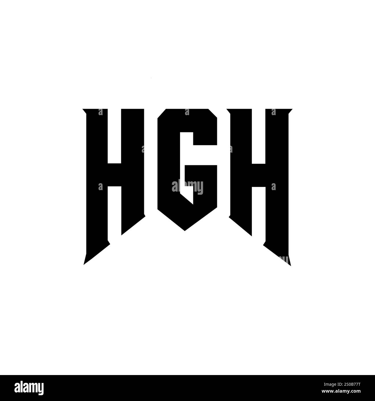 HGH letter logo design for technology company. HGH logo design black ...