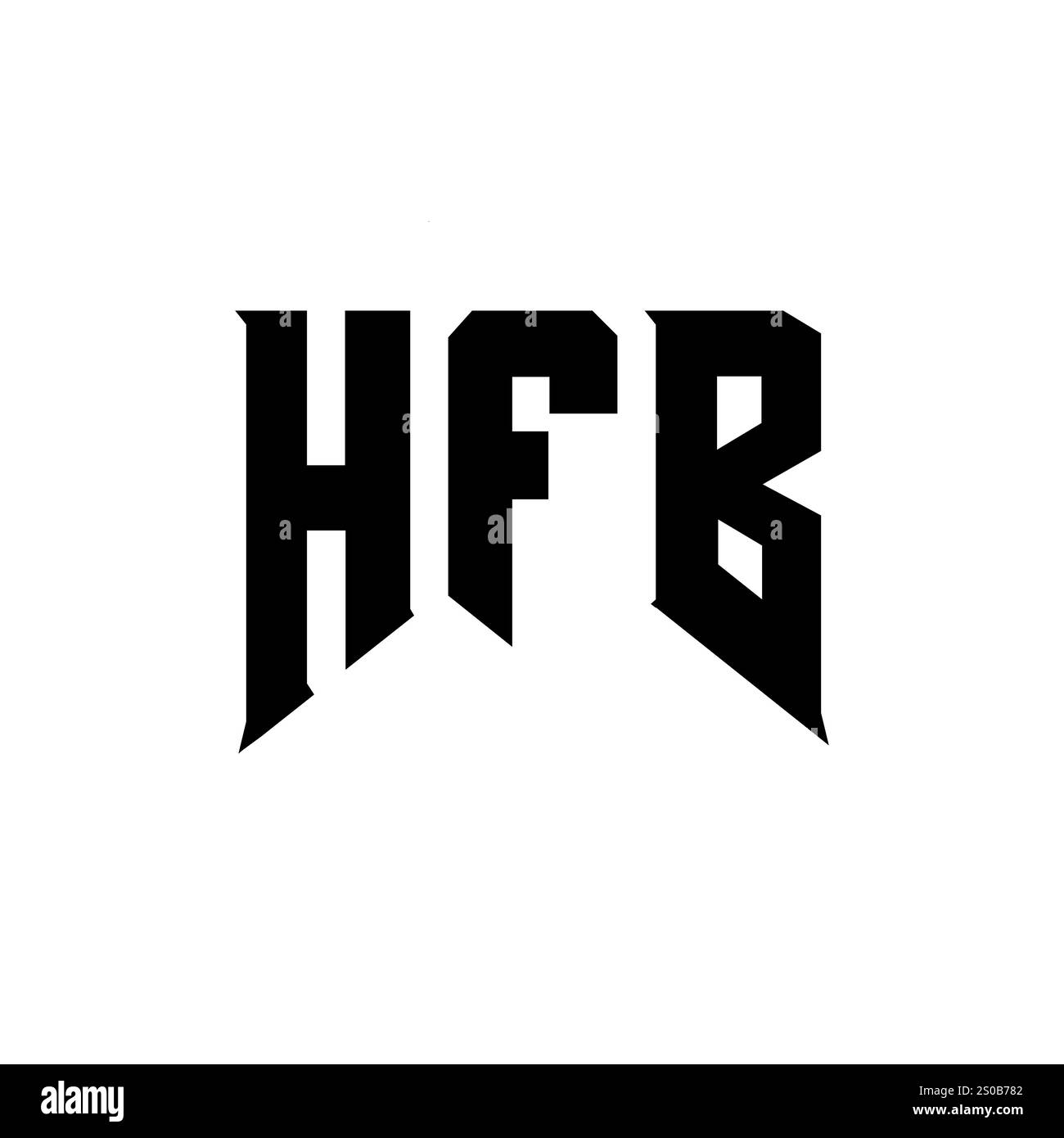 HFB letter logo design for technology company. HFB logo design black ...