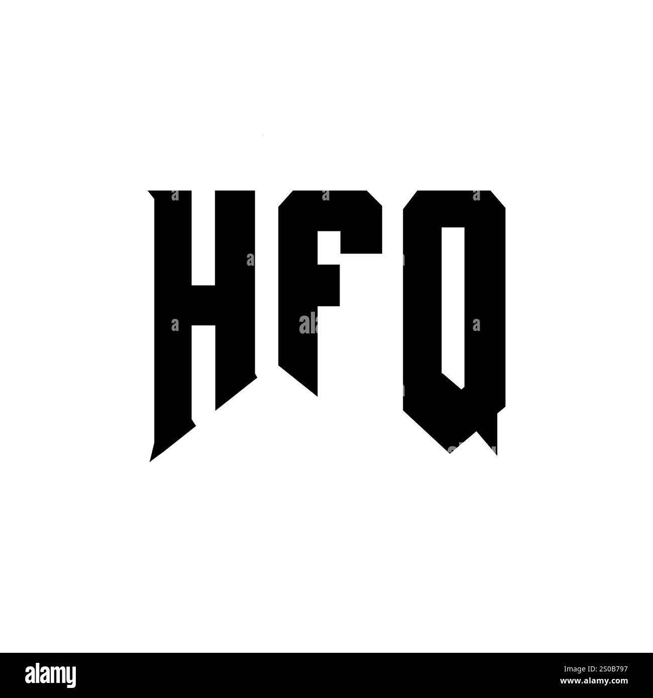 HFQ letter logo design for technology company. HFQ logo design black ...