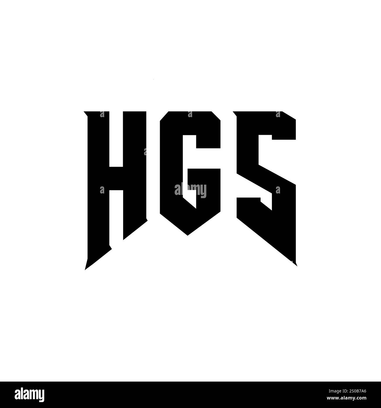 HGS letter logo design for technology company. HGS logo design black and white color combination ...