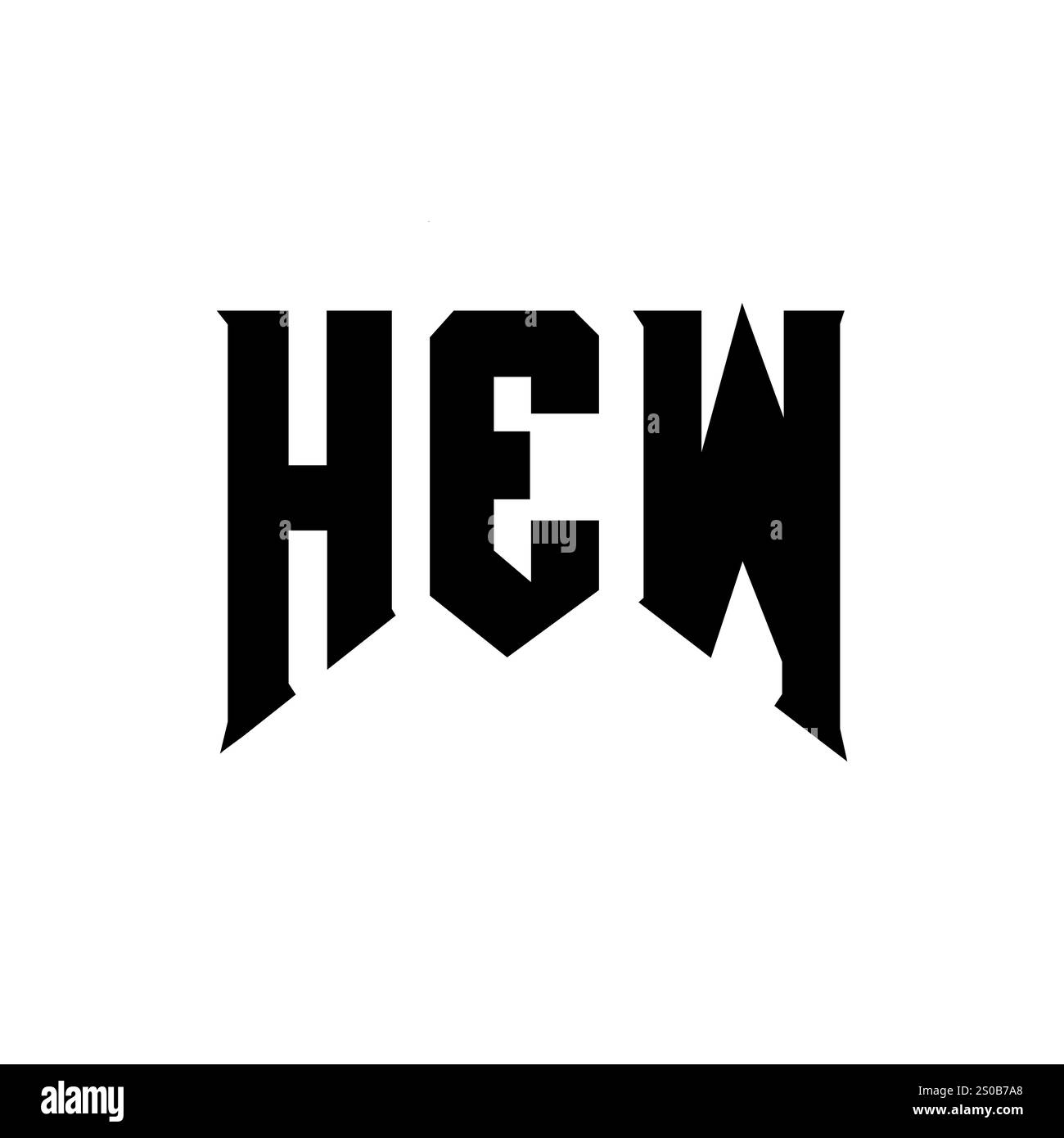 HEW letter logo design for technology company. HEW logo design black ...