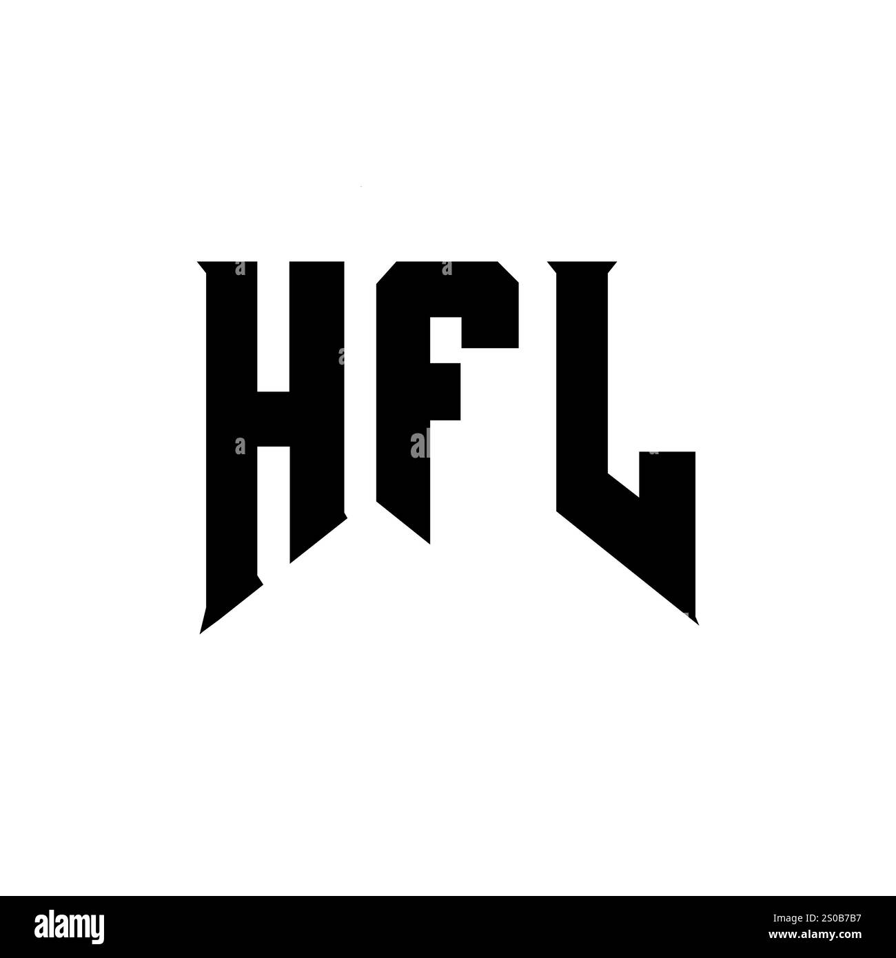 HFL letter logo design for technology company. HFL logo design black ...