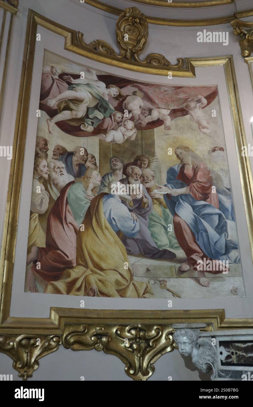 Salerno - La Comunione degli Apostoli di Angelo Solimena nel duomo ...