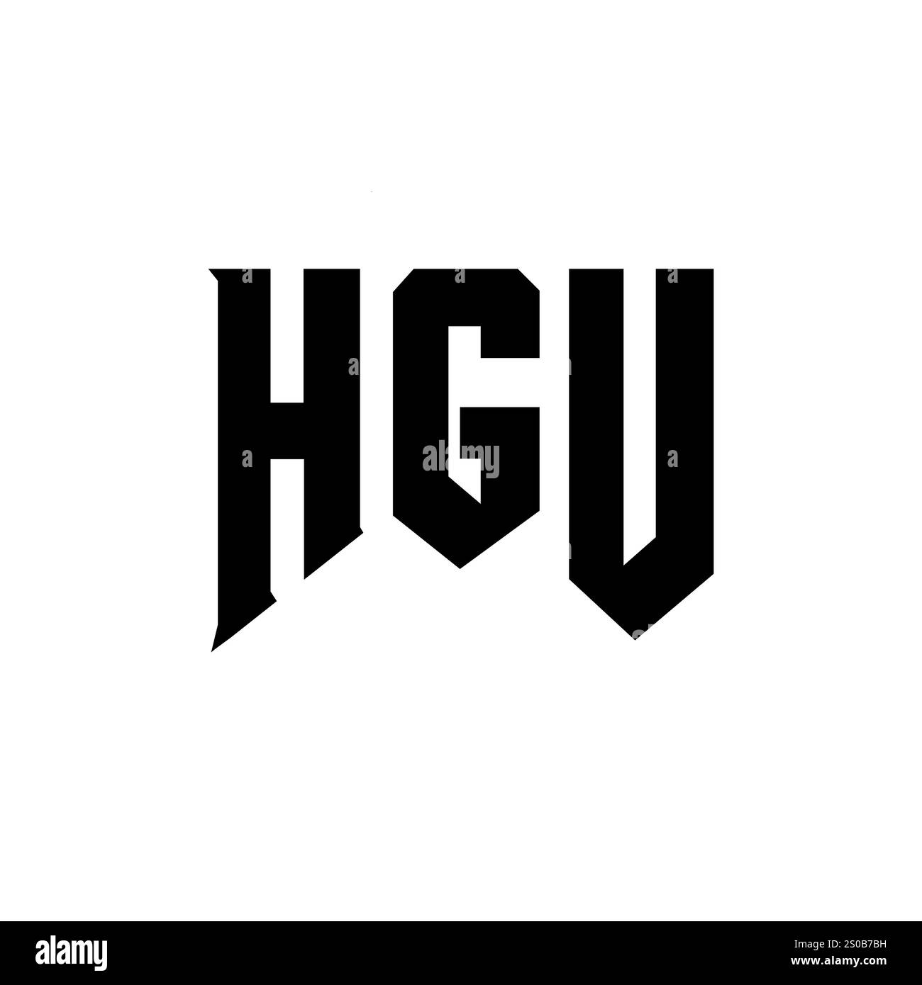 HGU letter logo design for technology company. HGU logo design black ...