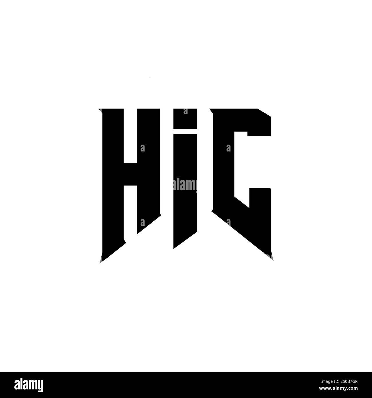 HIC letter logo design for technology company. HIC logo design black ...