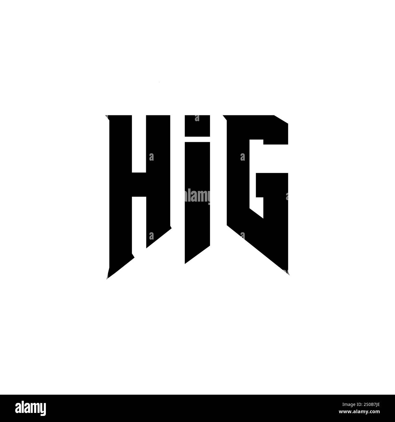 HIG letter logo design for technology company. HIG logo design black ...