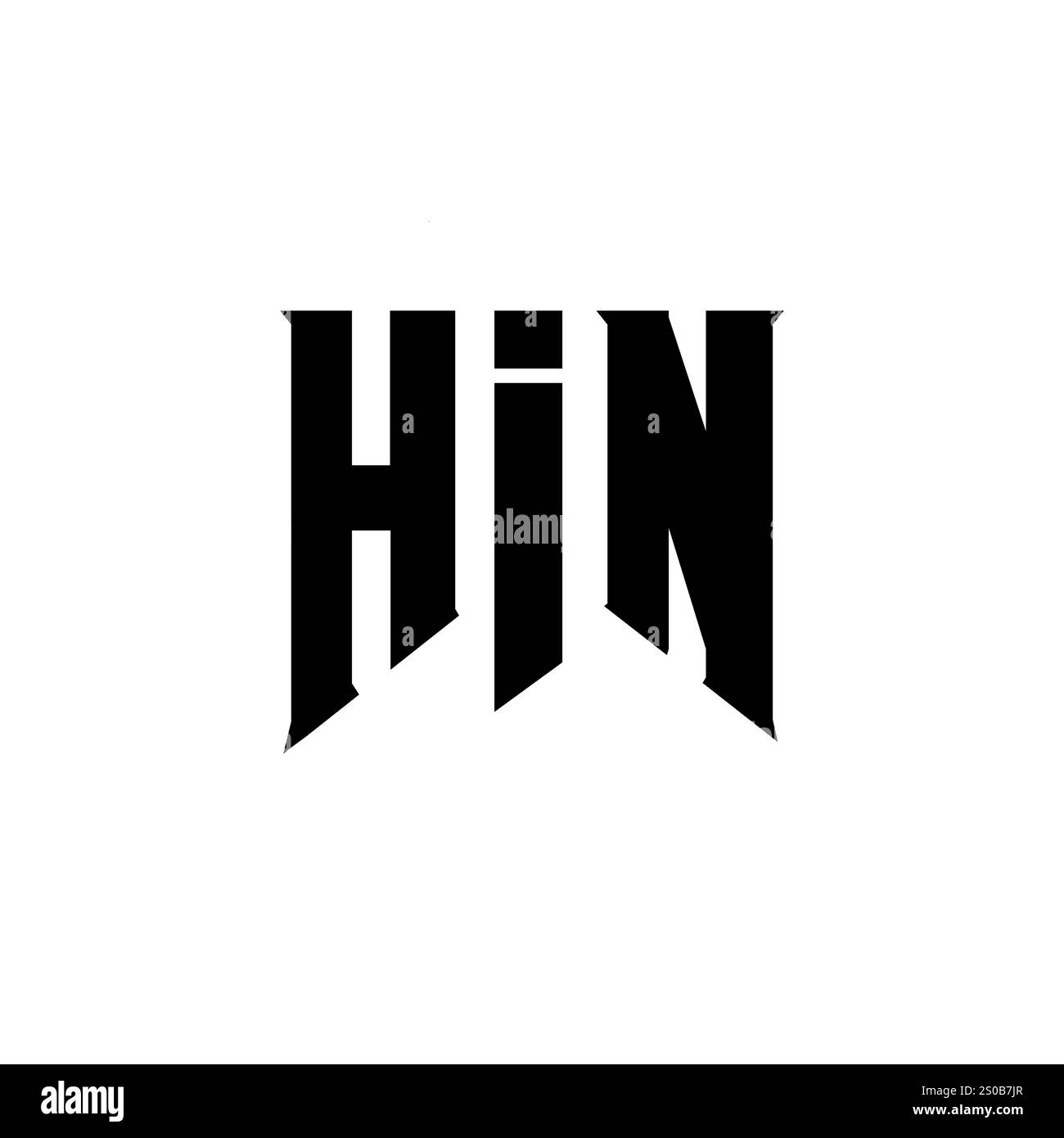 HIN letter logo design for technology company. HIN logo design black ...