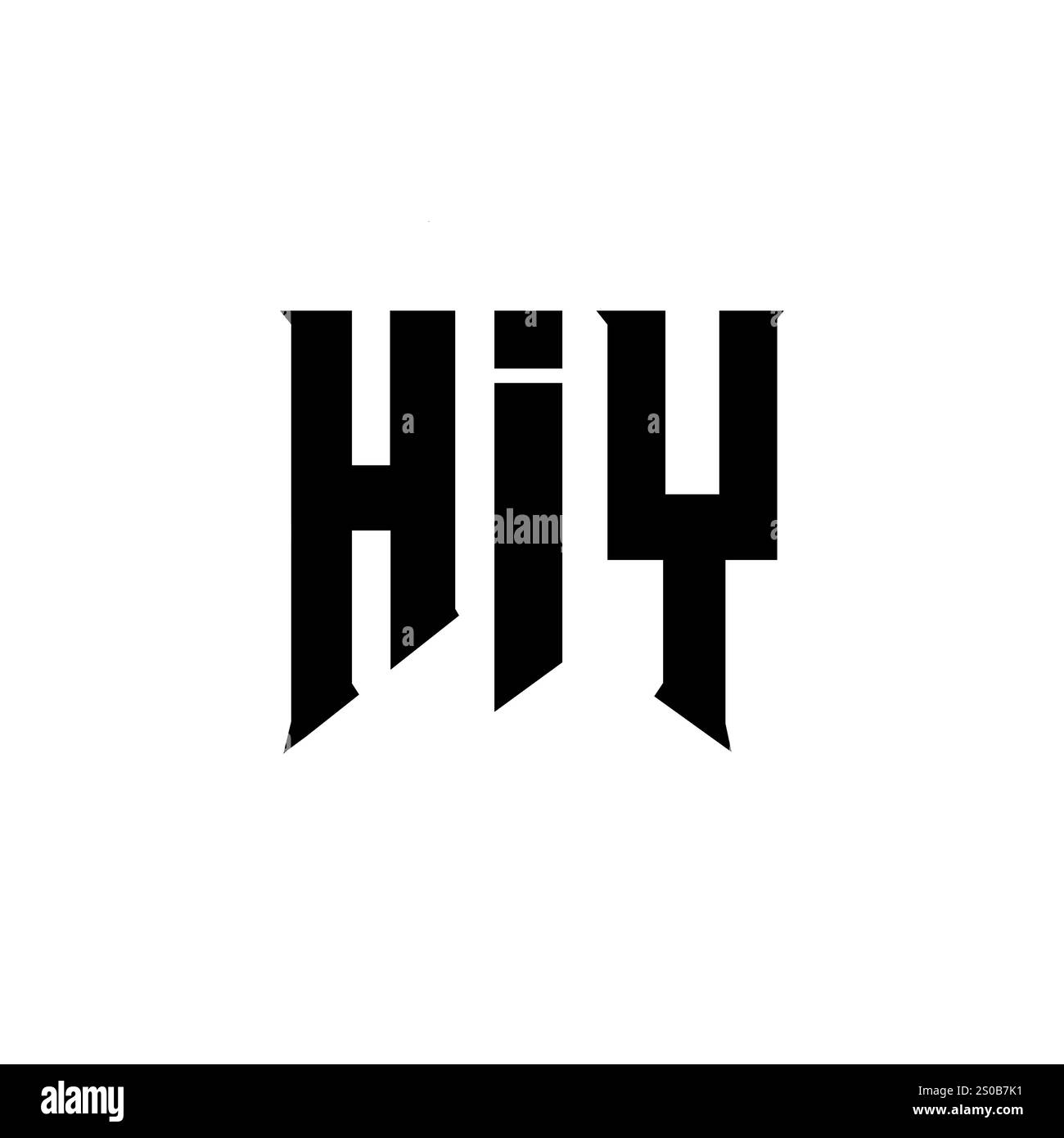 HIY letter logo design for technology company. HIY logo design black ...