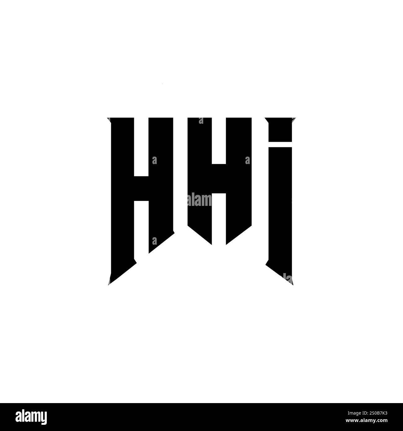 HHI letter logo design for technology company. HHI logo design black ...
