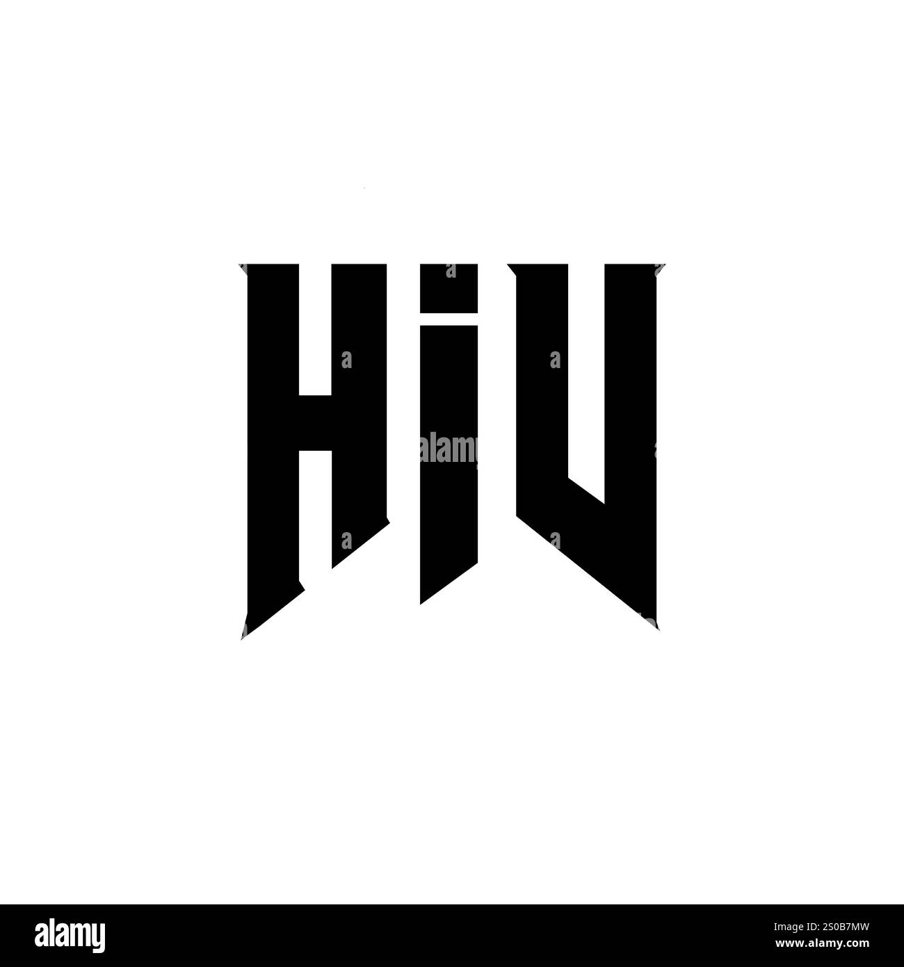HIV letter logo design for technology company. HIV logo design black ...