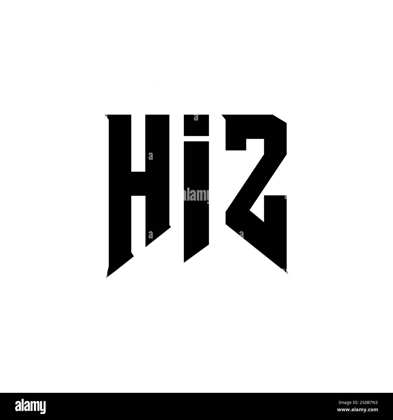 HIZ letter logo design for technology company. HIZ logo design black ...