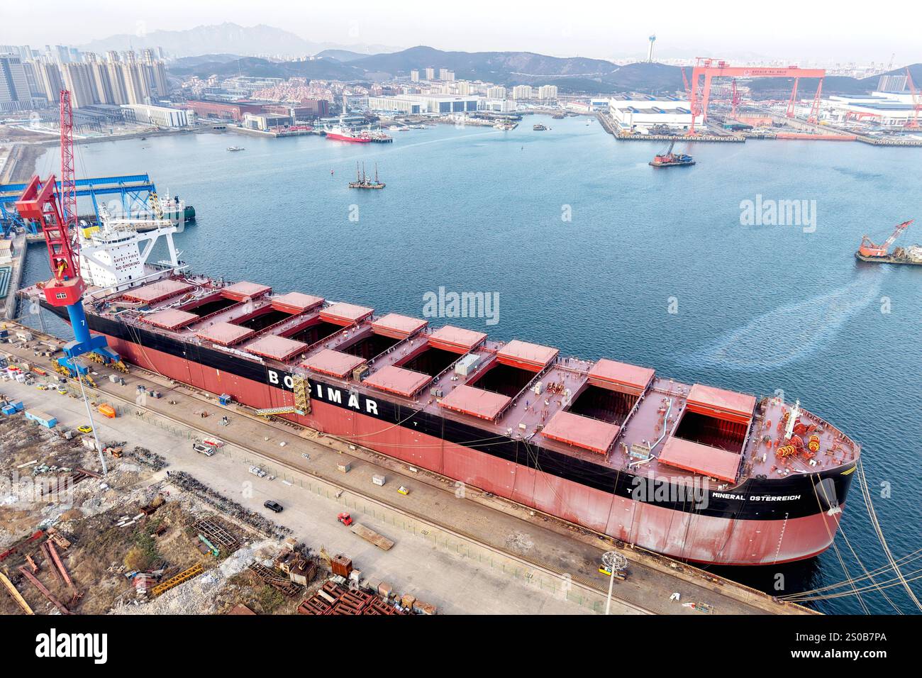 QINGDAO, CHINA - DECEMBER 27, 2024 - A 10,000-ton giant ship is under ...