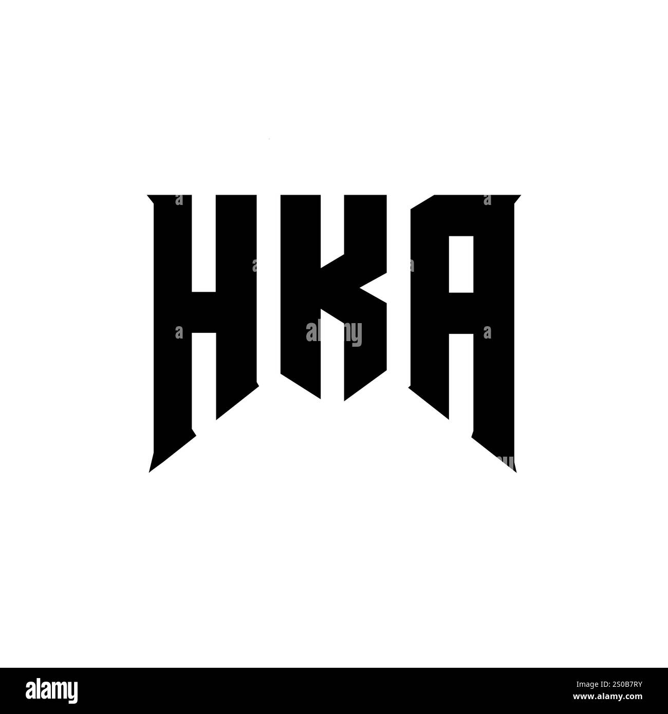 HKA letter logo design for technology company. HKA logo design black ...