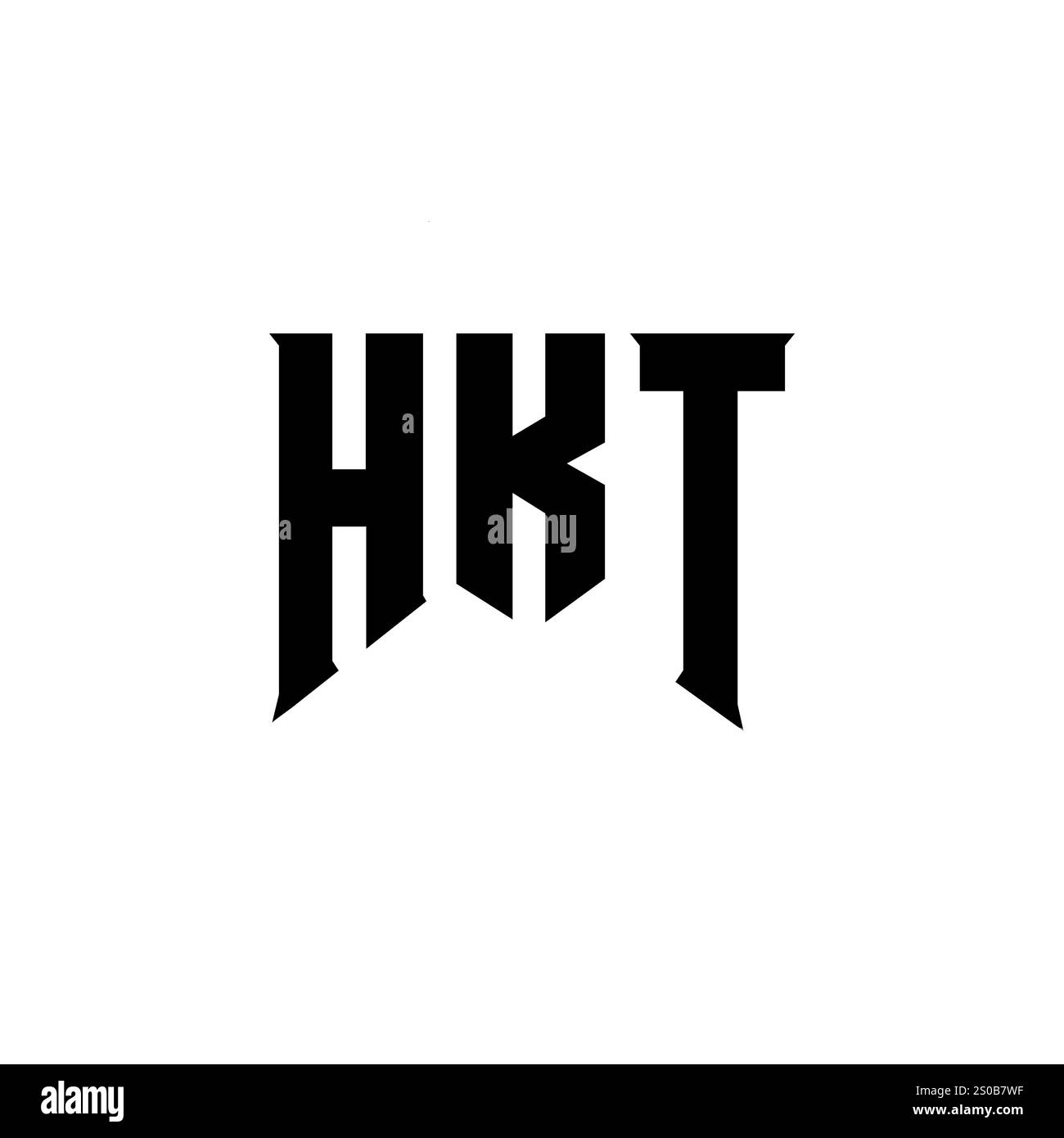 HKT letter logo design for technology company. HKT logo design black ...