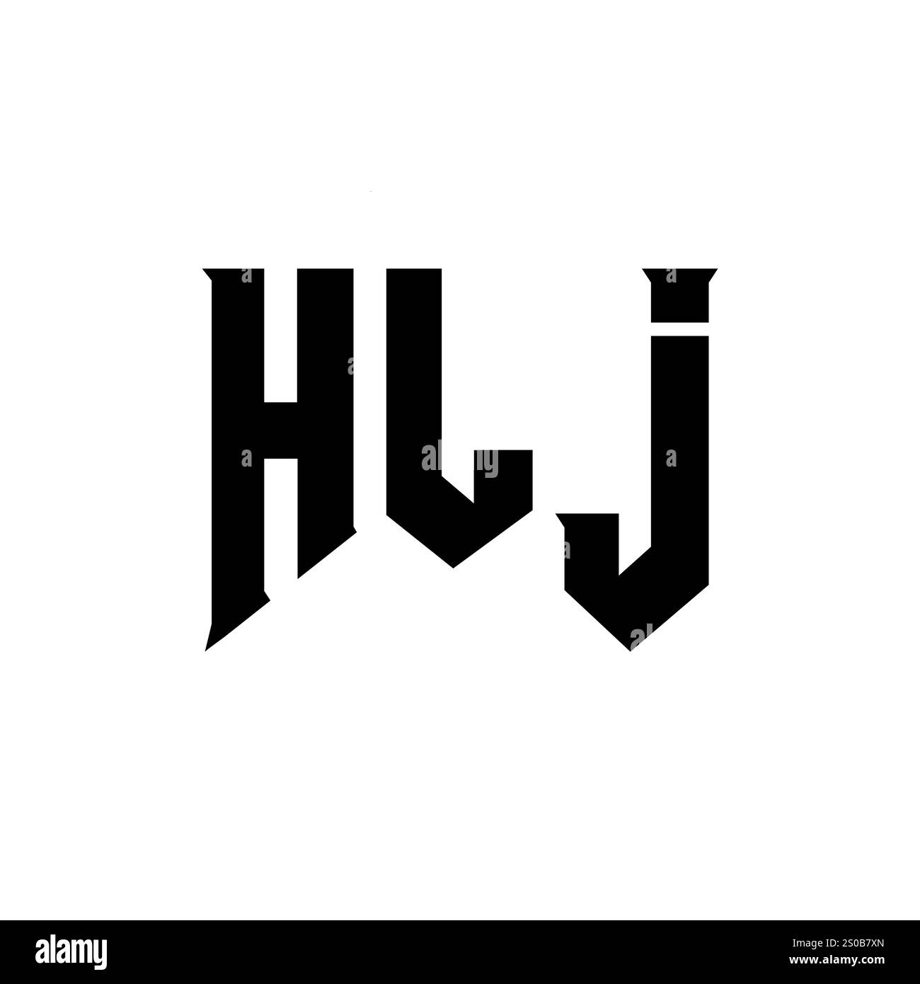 HLJ letter logo design for technology company. HLJ logo design black ...
