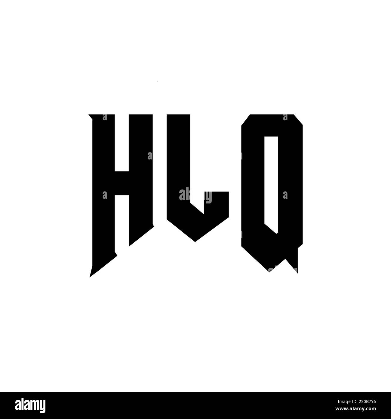 HLQ letter logo design for technology company. HLQ logo design black ...