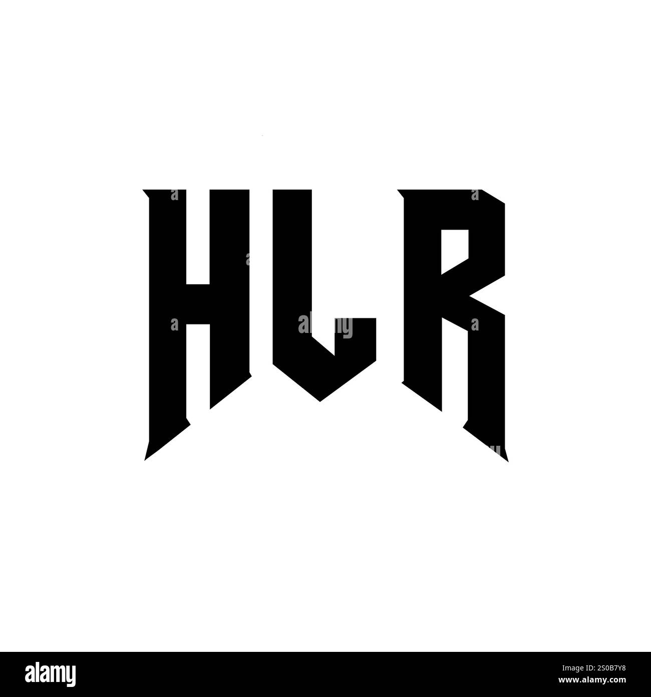 HLR letter logo design for technology company. HLR logo design black ...