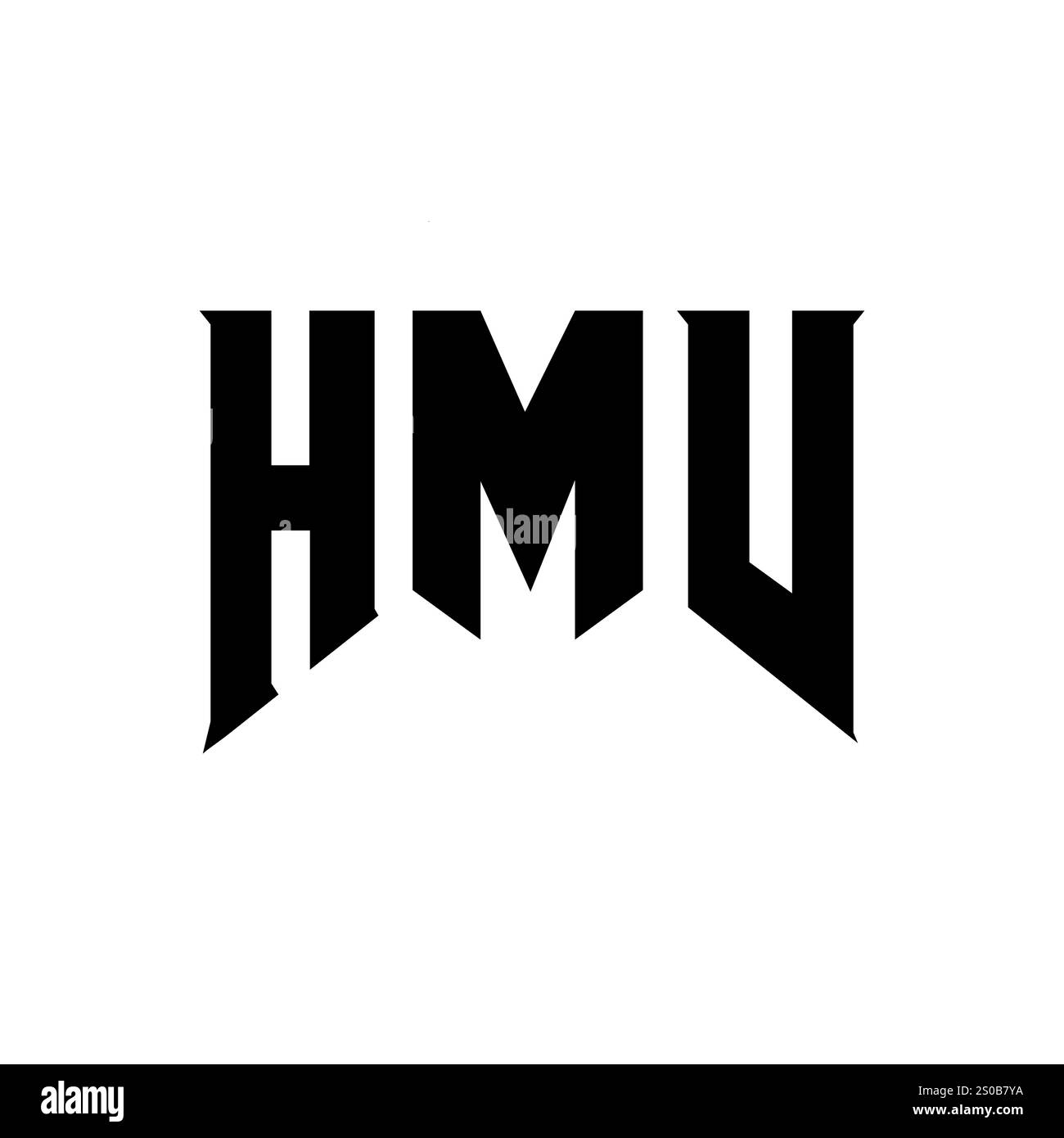 HMV letter logo design for technology company. HMV logo design black ...