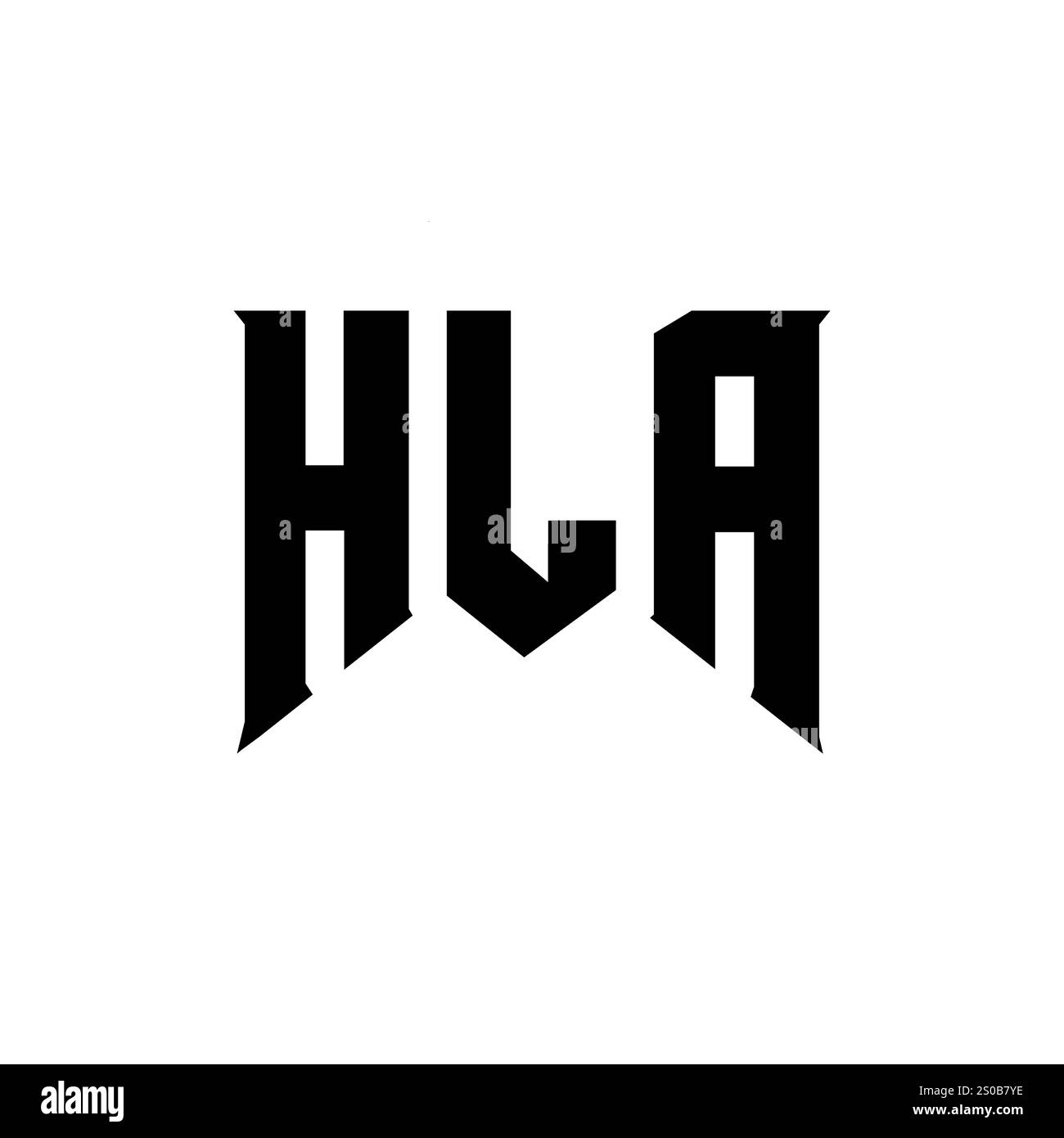 HLA letter logo design for technology company. HLA logo design black ...