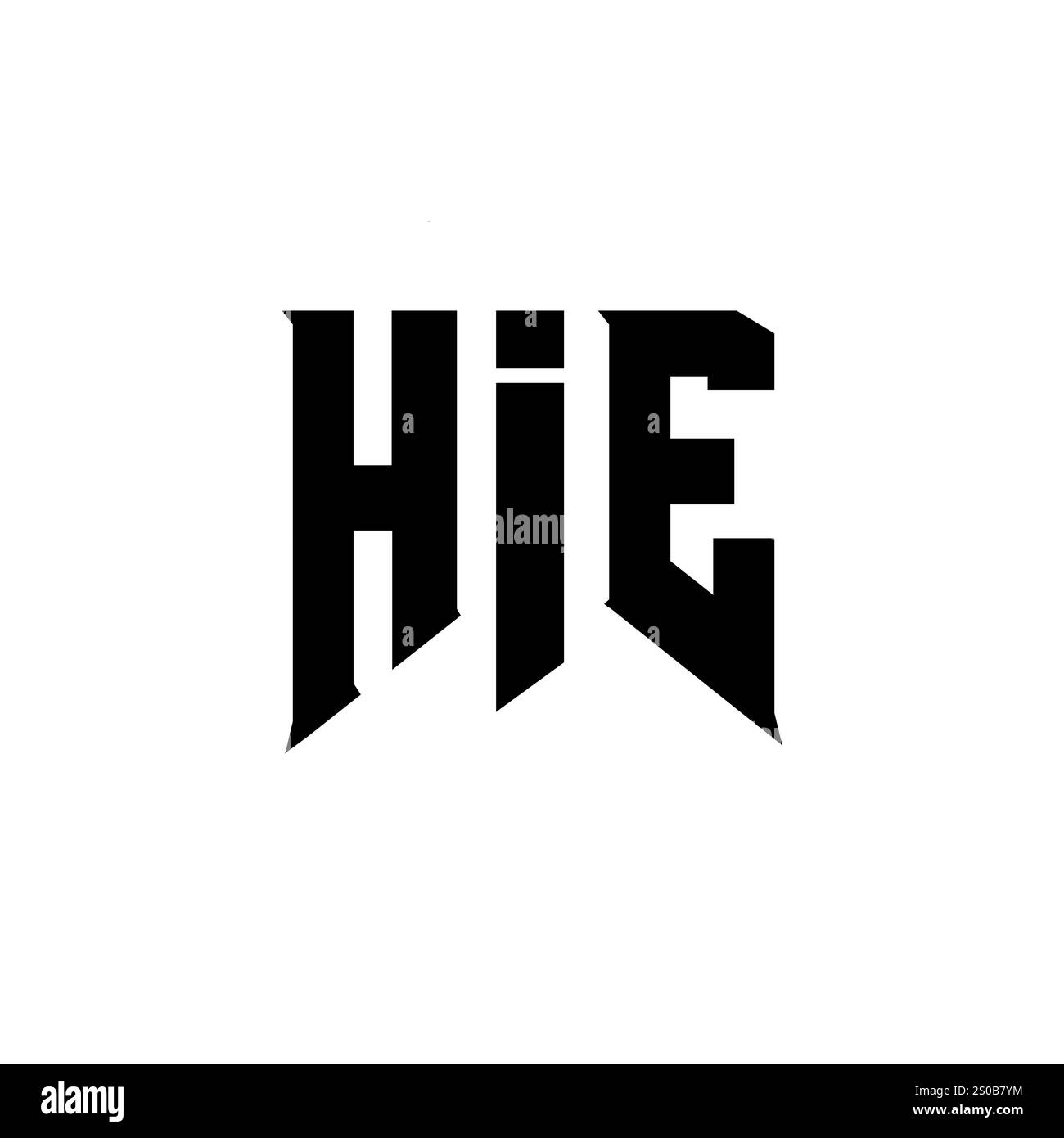 HIE letter logo design for technology company. HIE logo design black ...