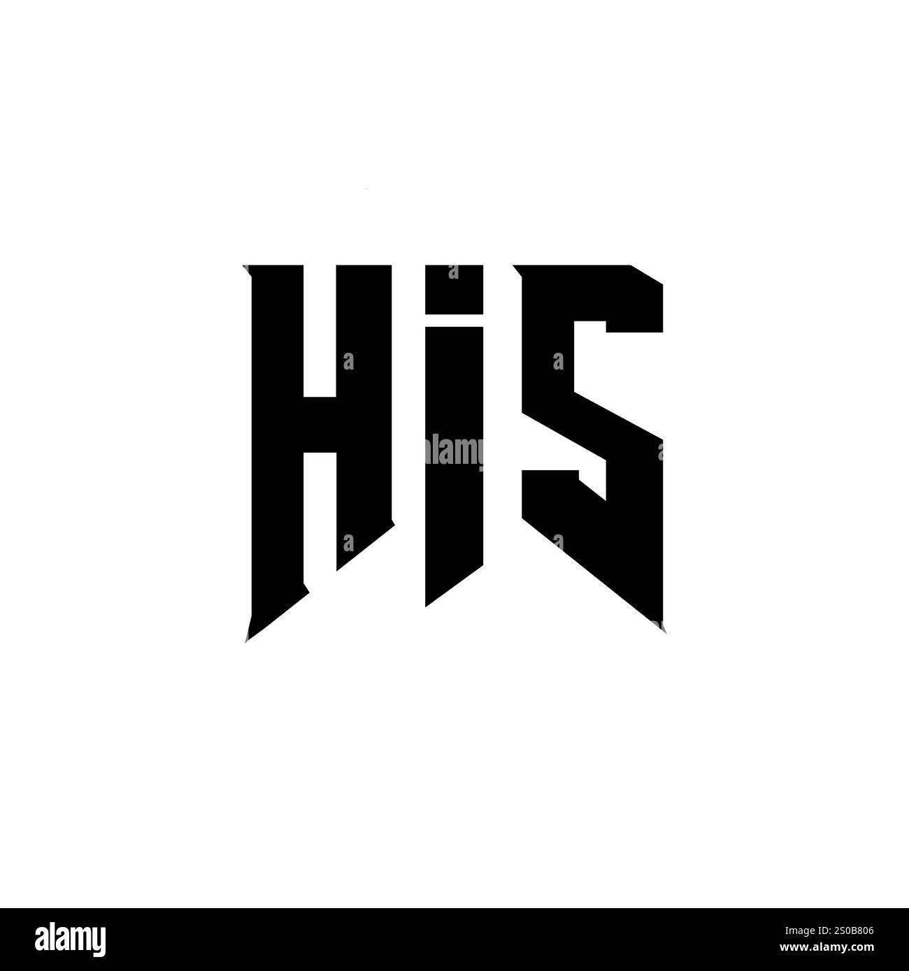 HIS letter logo design for technology company. HIS logo design black ...
