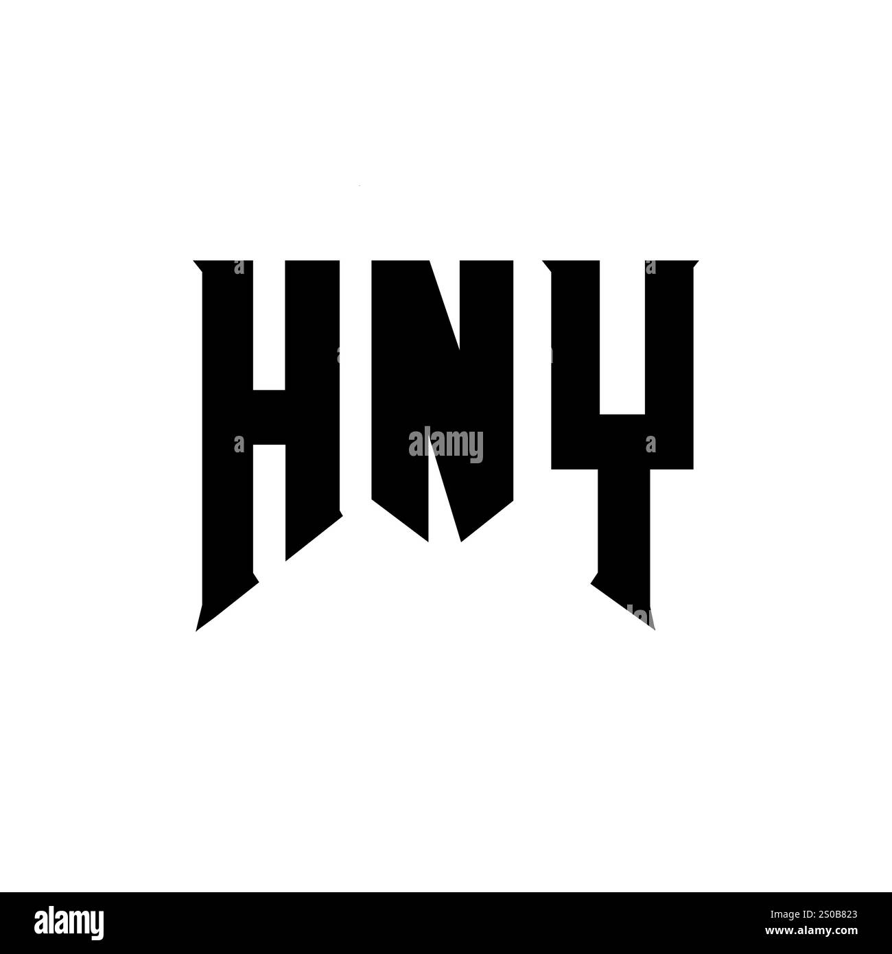 HNY letter logo design for technology company. HNY logo design black ...