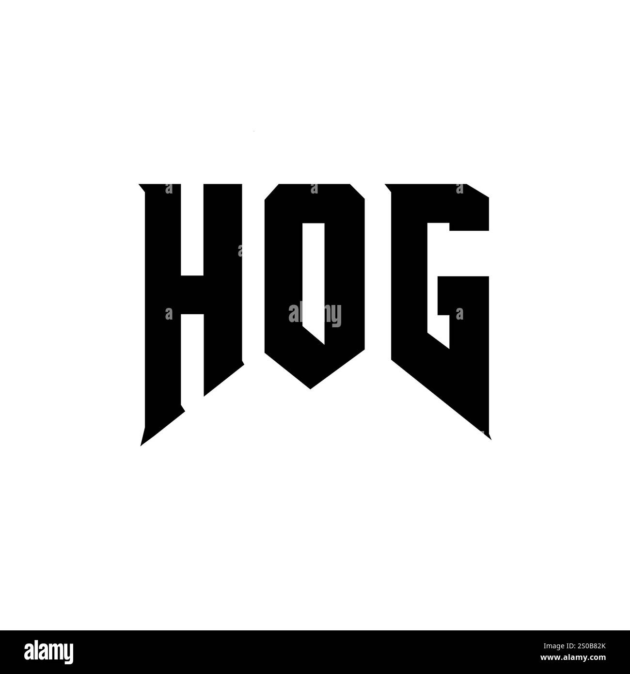 HOG letter logo design for technology company. HOG logo design black ...