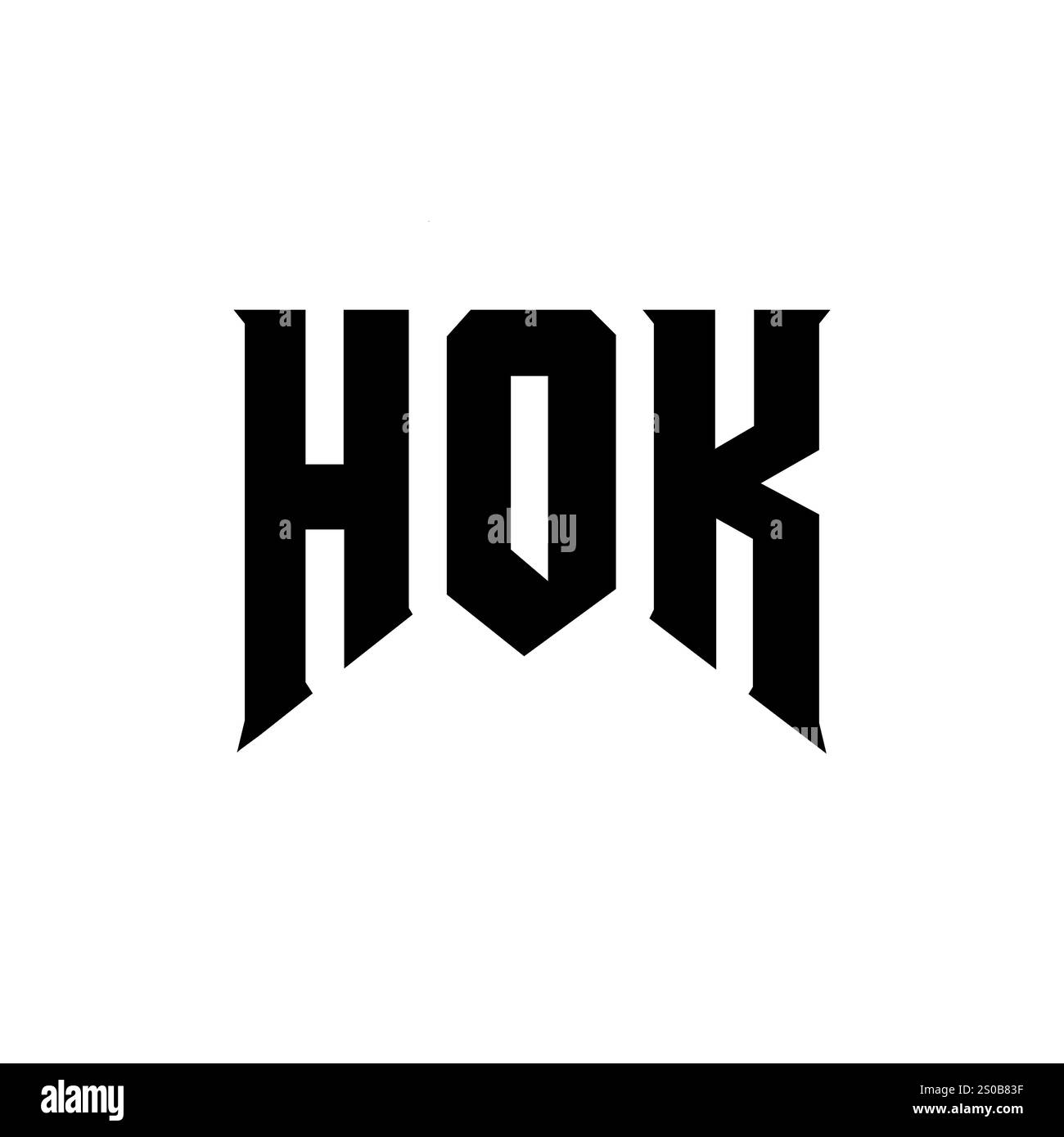 HOK letter logo design for technology company. HOK logo design black ...