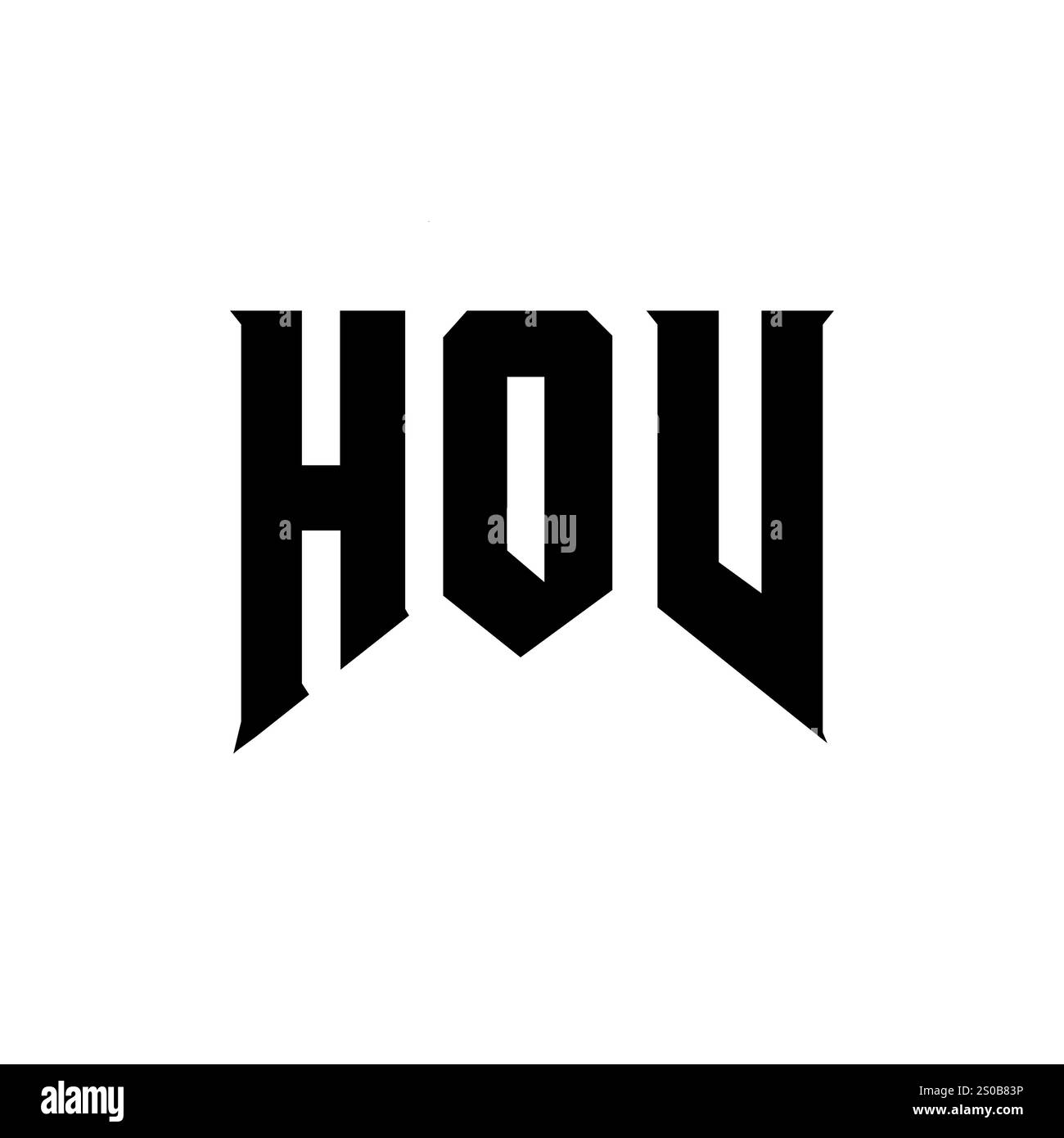 HOV letter logo design for technology company. HOV logo design black ...