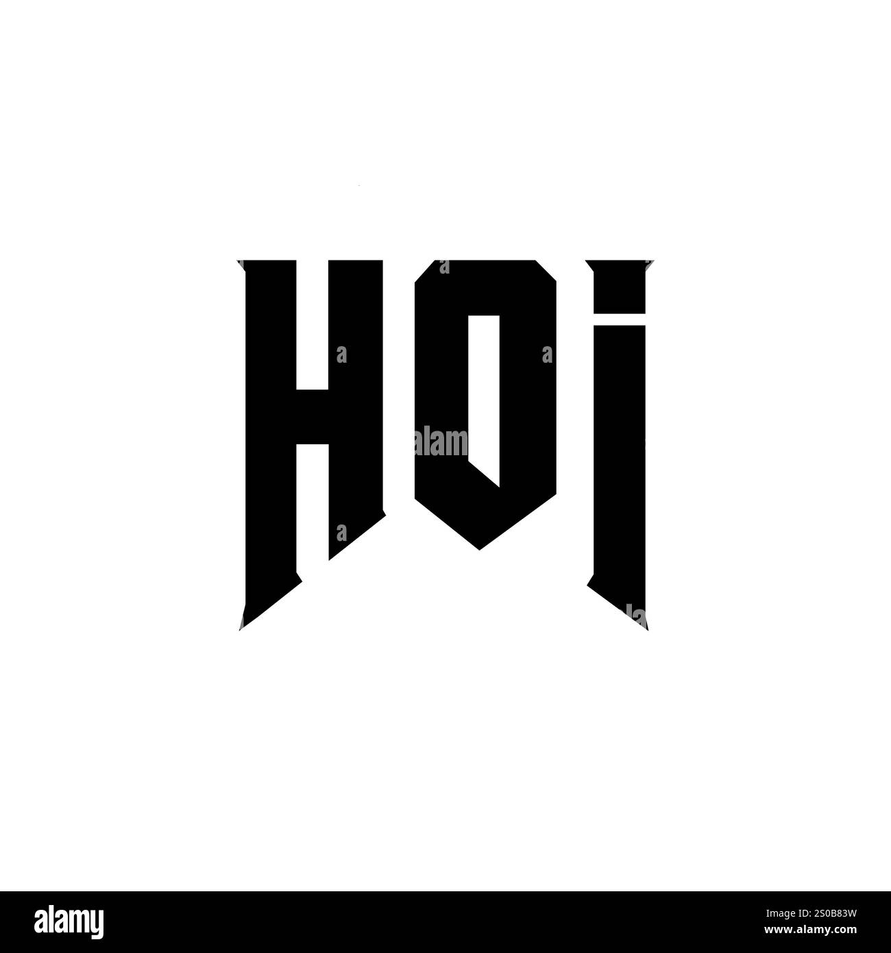 HOI letter logo design for technology company. HOI logo design black ...