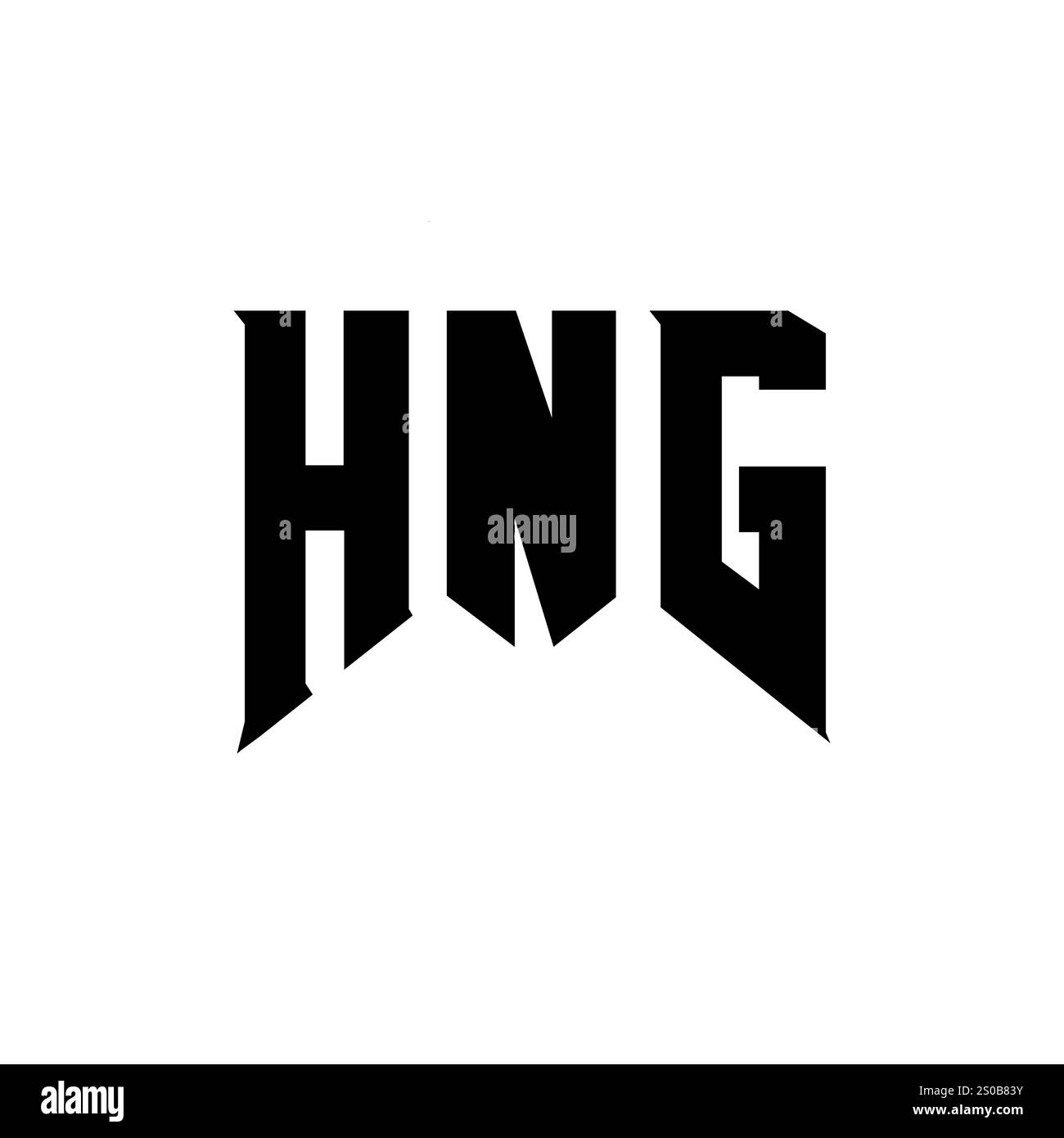 HNG letter logo design for technology company. HNG logo design black ...
