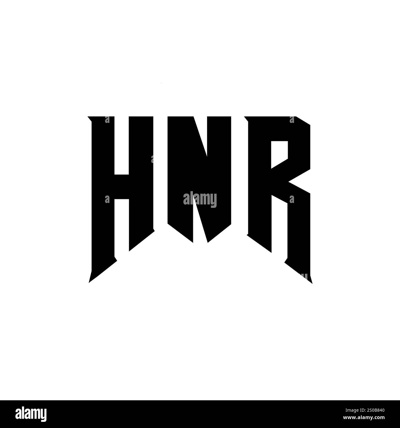 HNR letter logo design for technology company. HNR logo design black ...