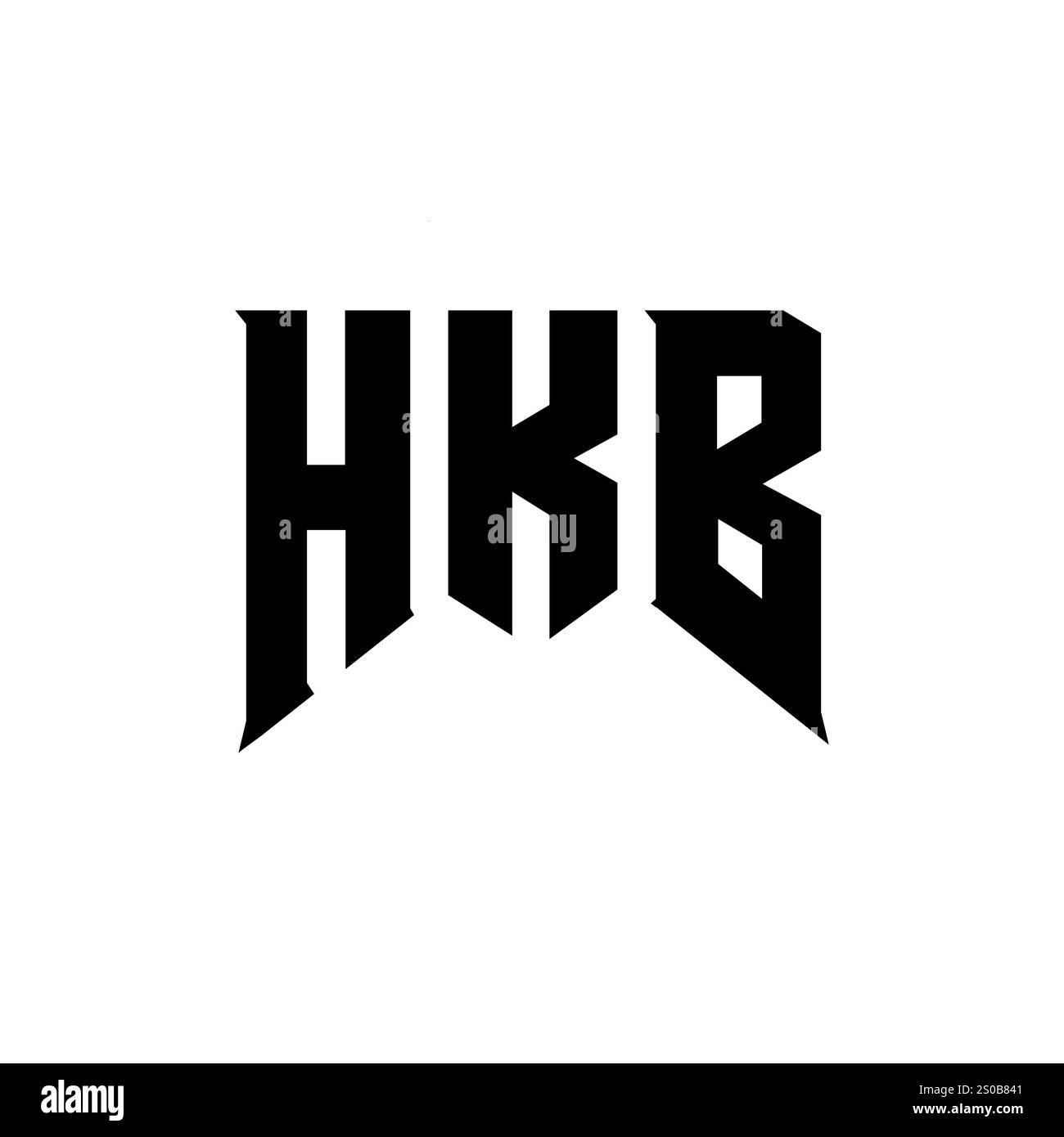 HKB letter logo design for technology company. HKB logo design black ...