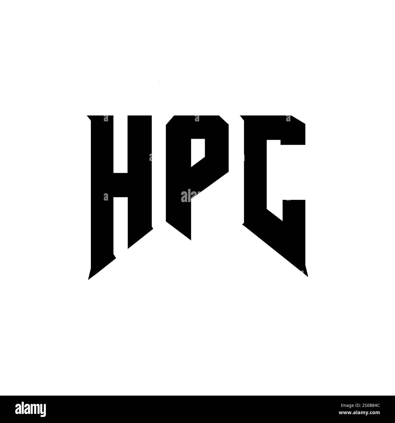 HPC letter logo design for technology company. HPC logo design black ...