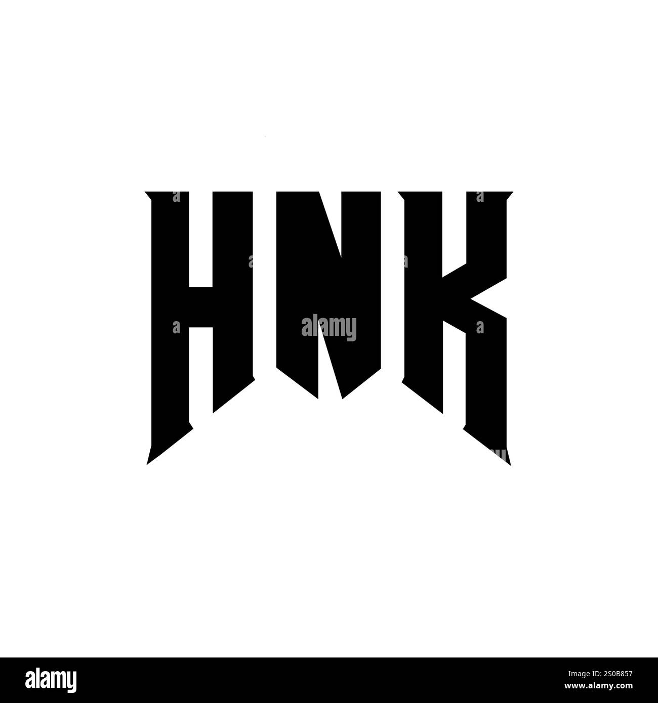 HNK letter logo design for technology company. HNK logo design black ...