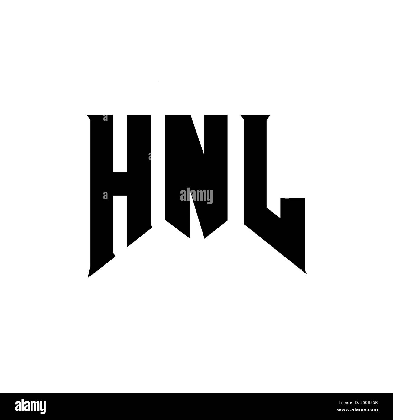 HNL letter logo design for technology company. HNL logo design black ...