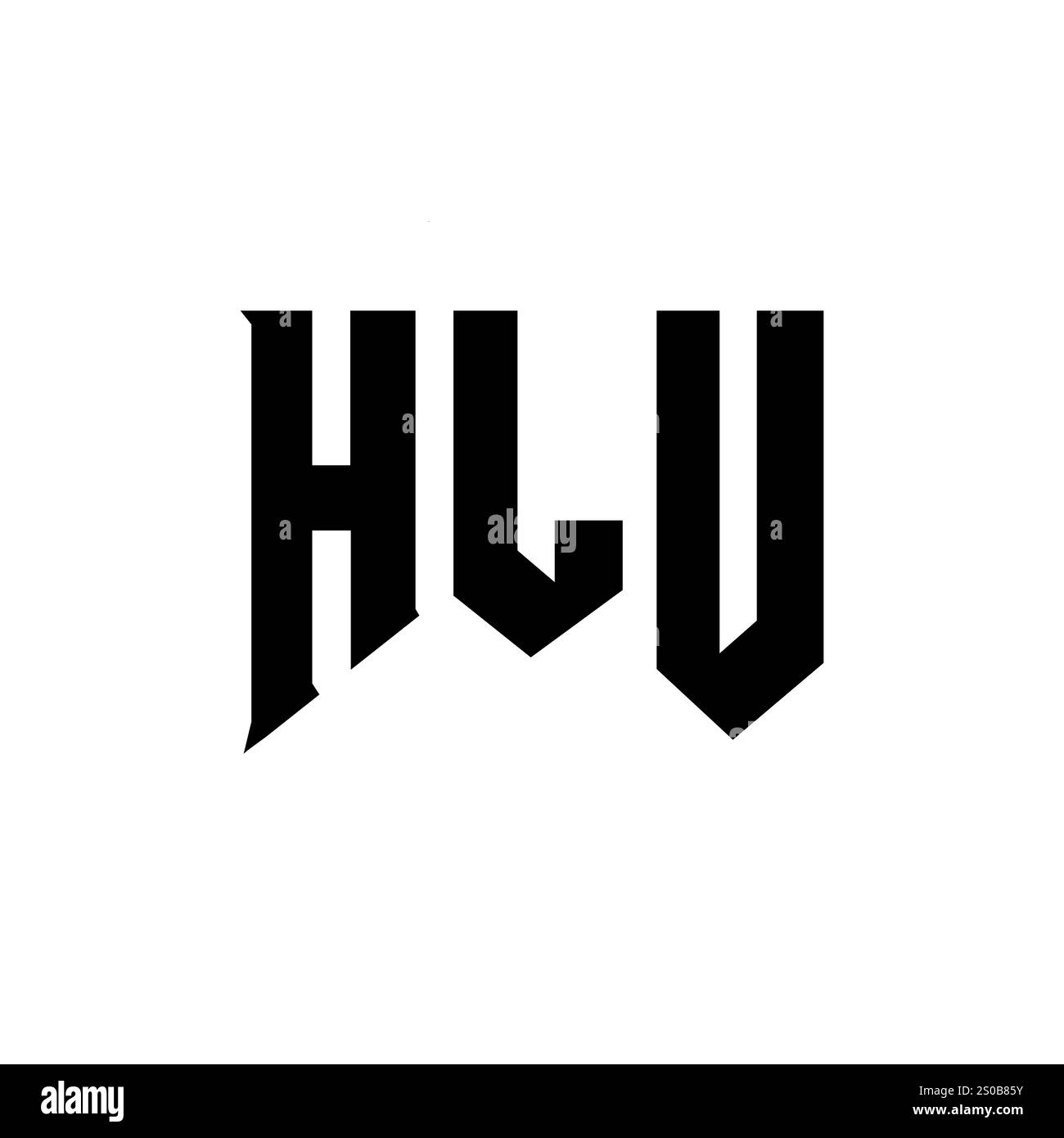 HLU letter logo design for technology company. HLU logo design black ...