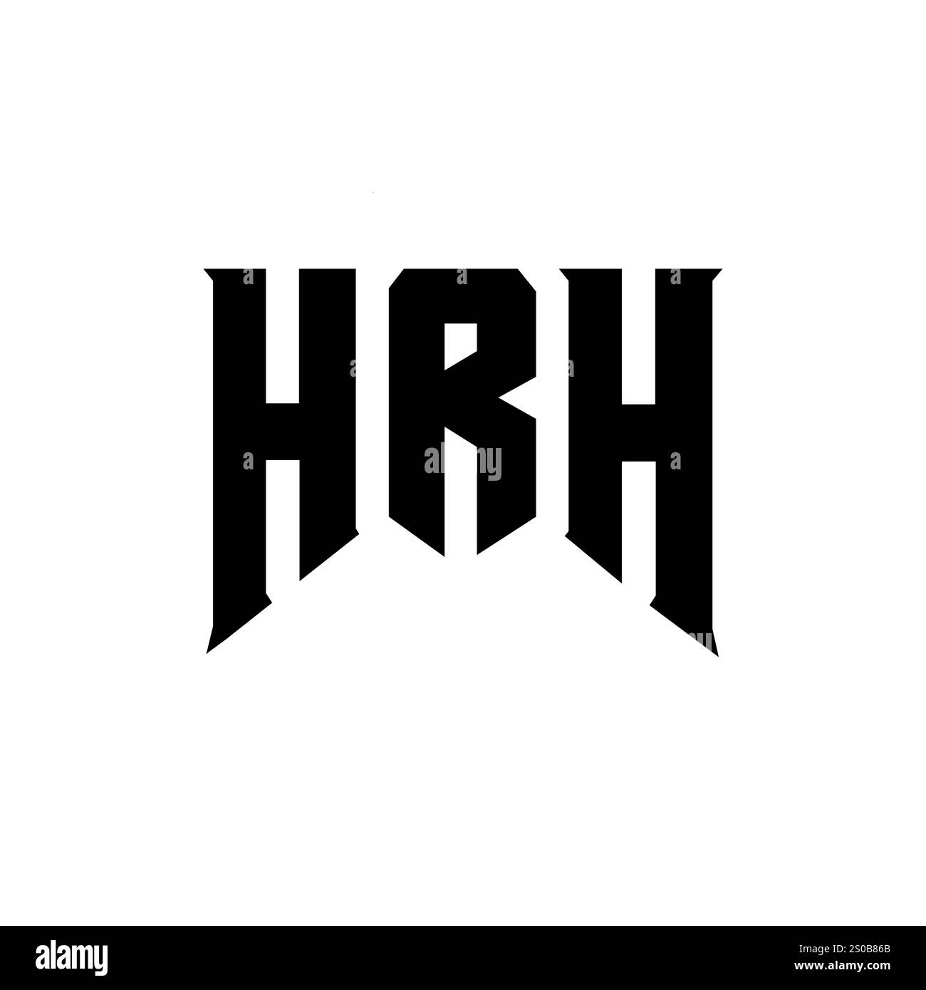 HRH letter logo design for technology company. HRH logo design black ...