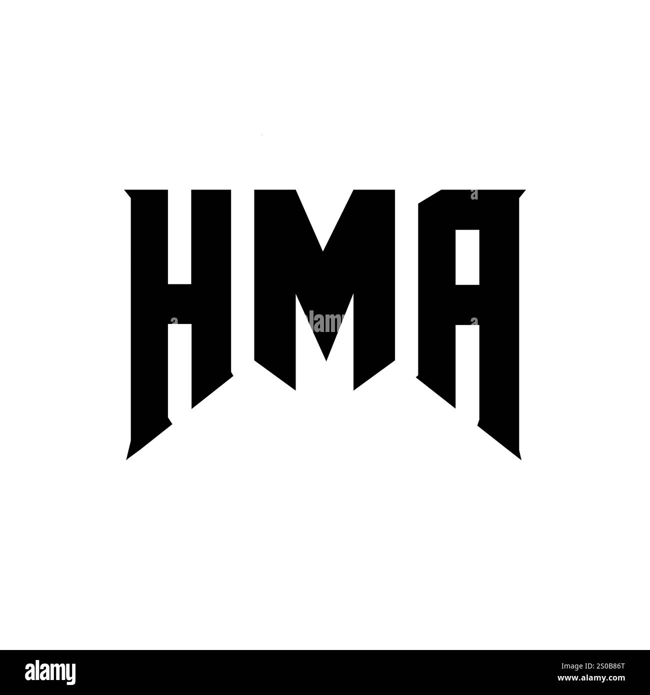 HMA letter logo design for technology company. HMA logo design black ...