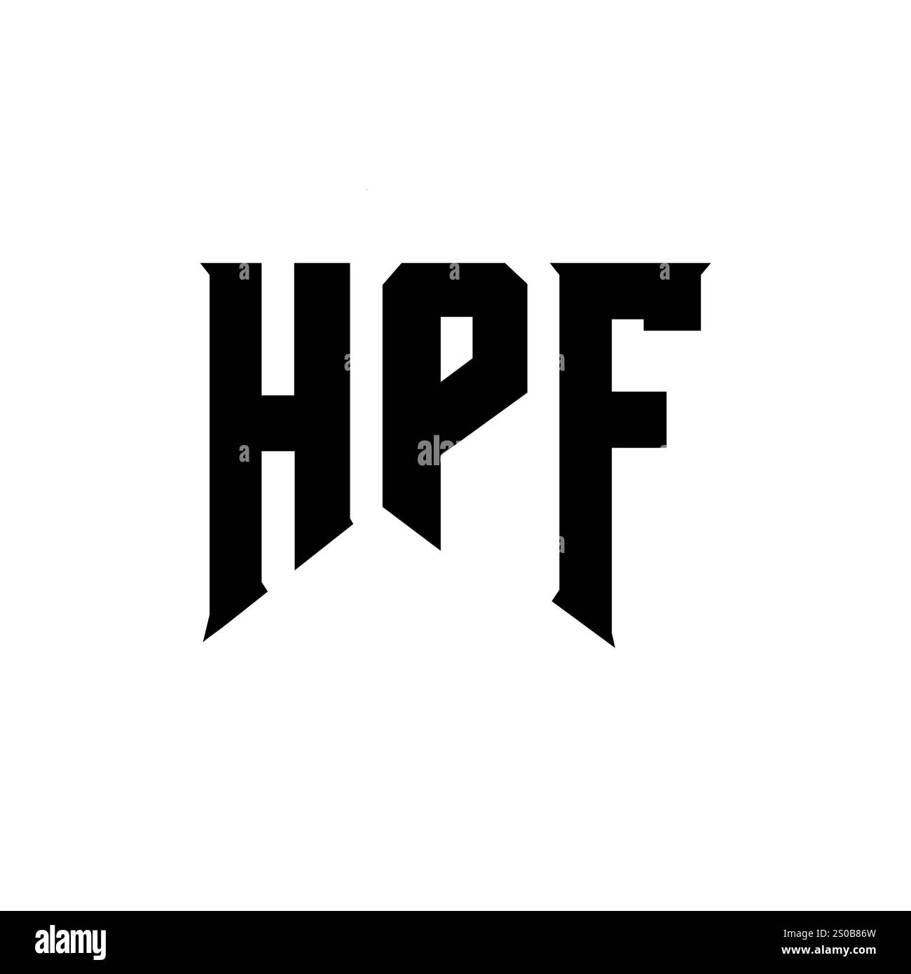 HPF letter logo design for technology company. HPF logo design black ...