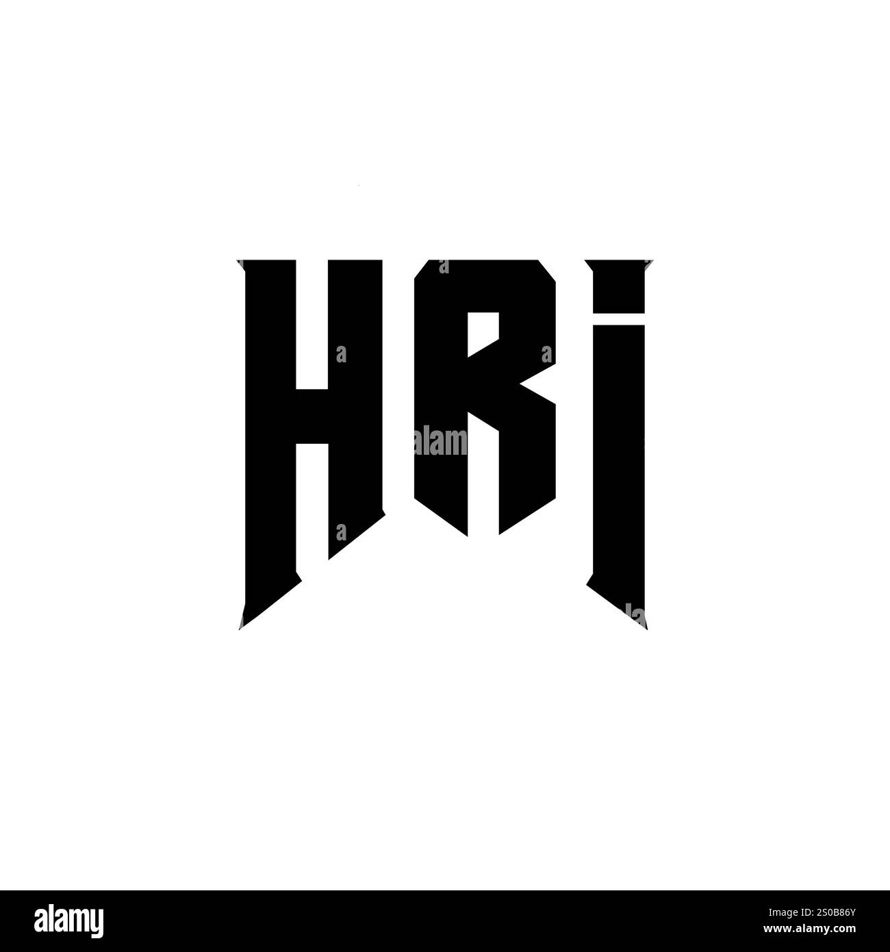 HRI letter logo design for technology company. HRI logo design black ...