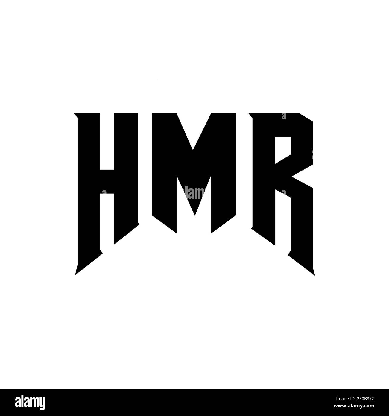 HMR letter logo design for technology company. HMR logo design black ...