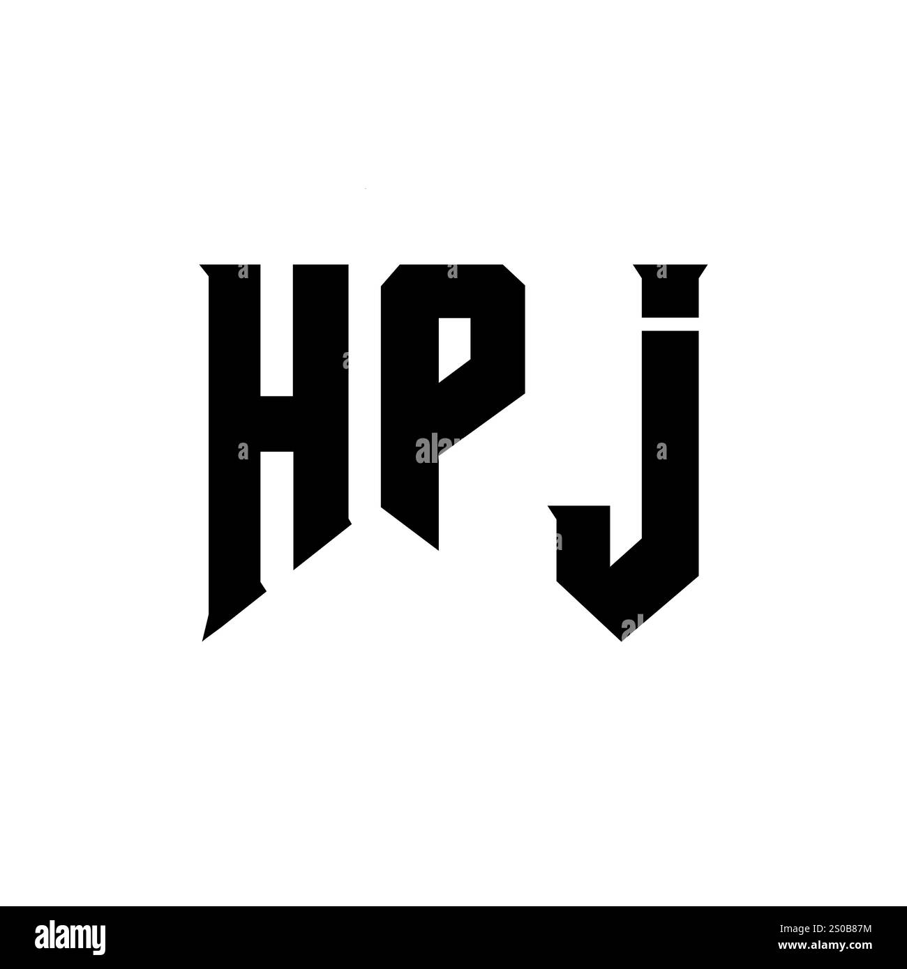 HPJ letter logo design for technology company. HPJ logo design black ...