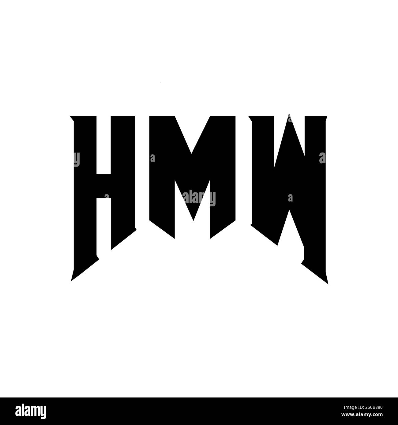 HMW letter logo design for technology company. HMW logo design black ...